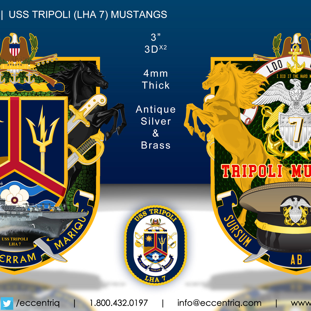 USS TRIPOLI (LHA 7) MUSTANG CHALLENGE COIN – Eccentriq Development ...